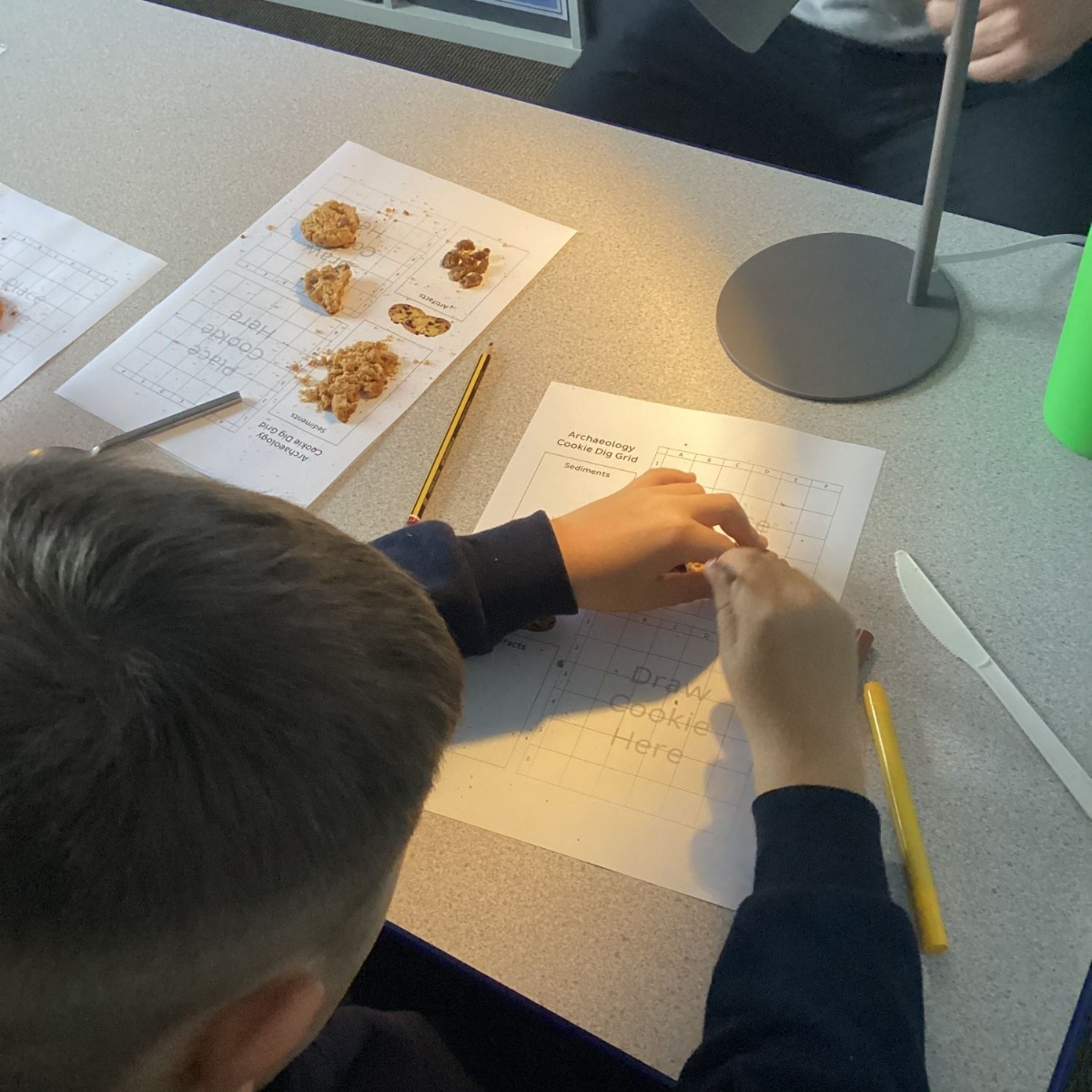 Emerge School - Maple Class excavate the chocolate chips from a cookie!